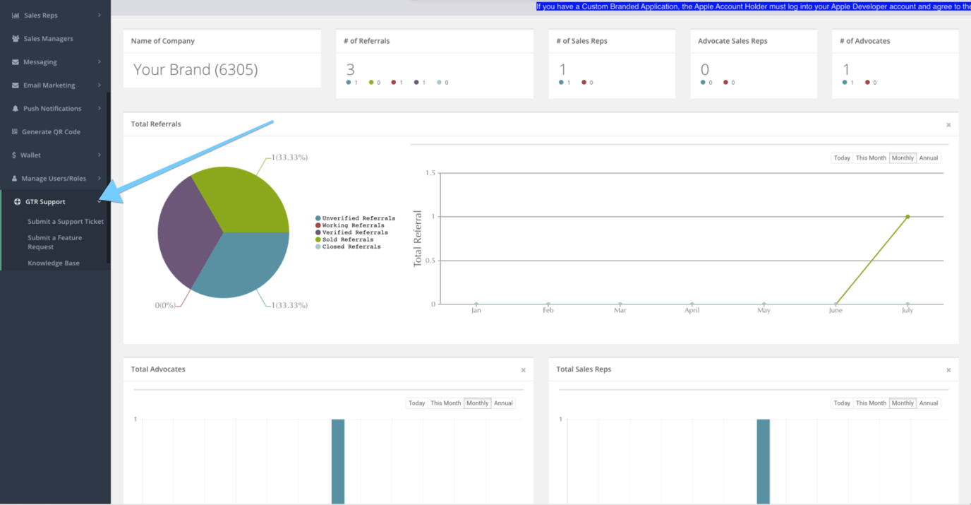 Submitting a Ticket or Feature Request to GTR Support